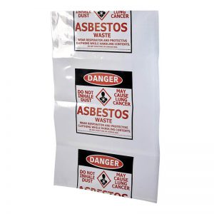 Asbestos removal bags - printed