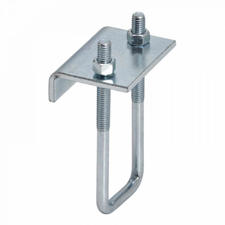 Beam clamps - with U bolt - for securing channel crossways