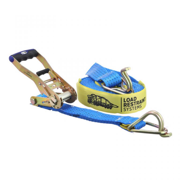 Load restraint ratchet tie down strap - 2500kg lashing capacity