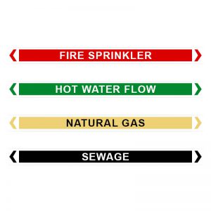 Pipe identification labels