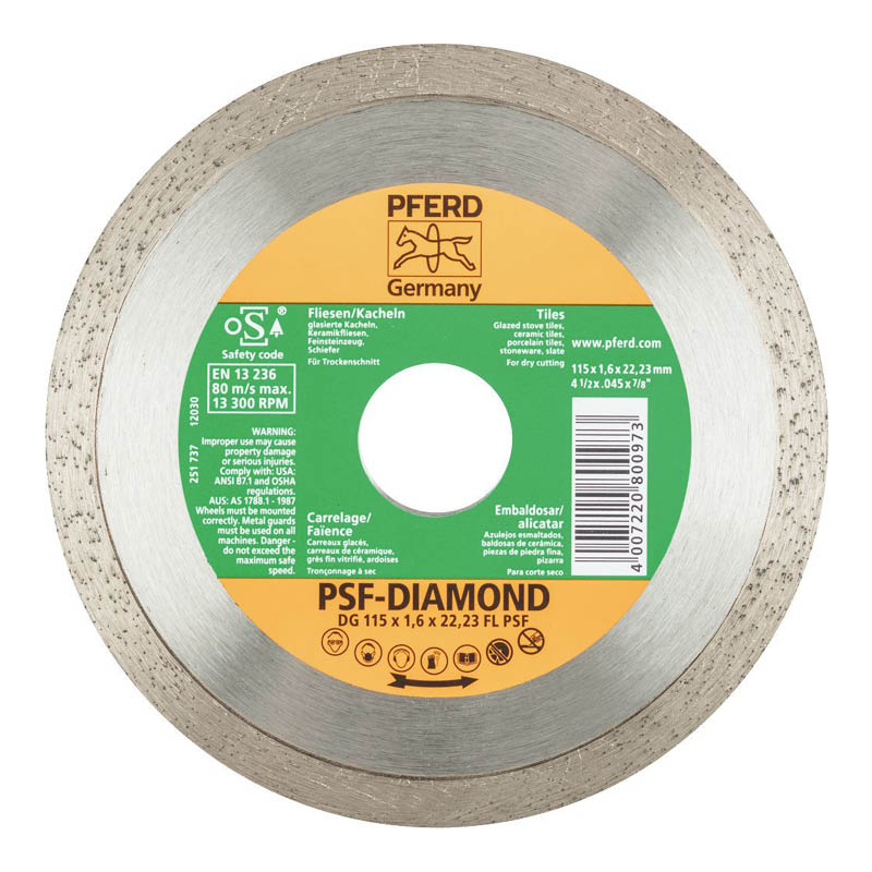 PFERD diamond cut-off blades - continuous rim