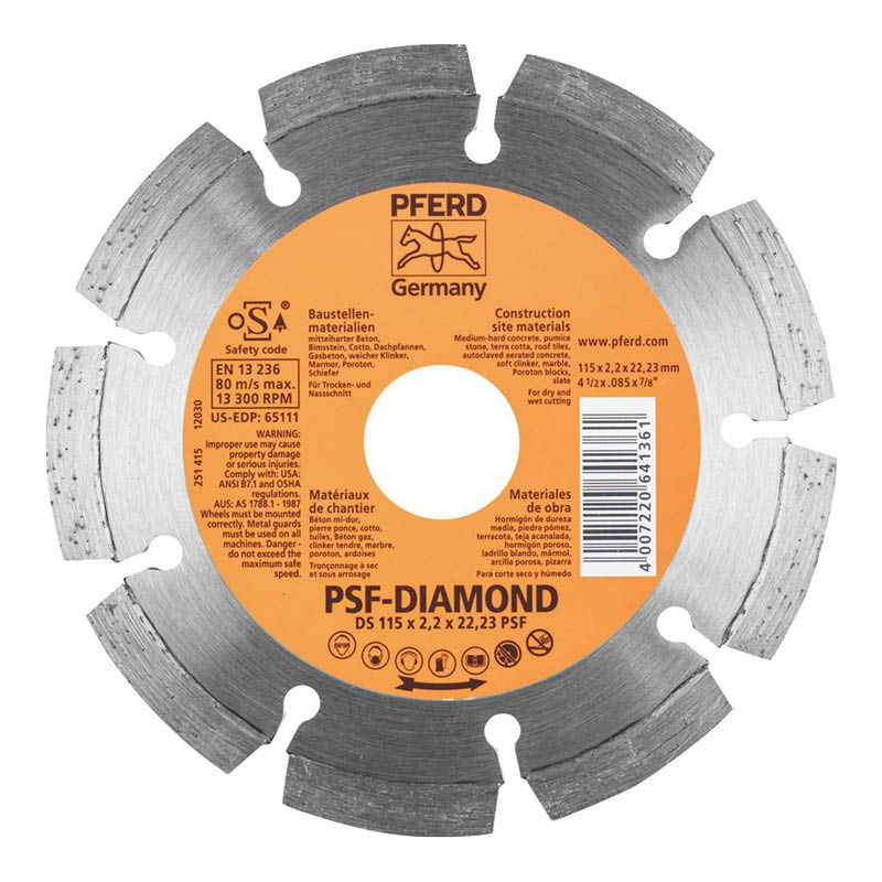 PFERD diamond cut-off blades - segmented rim