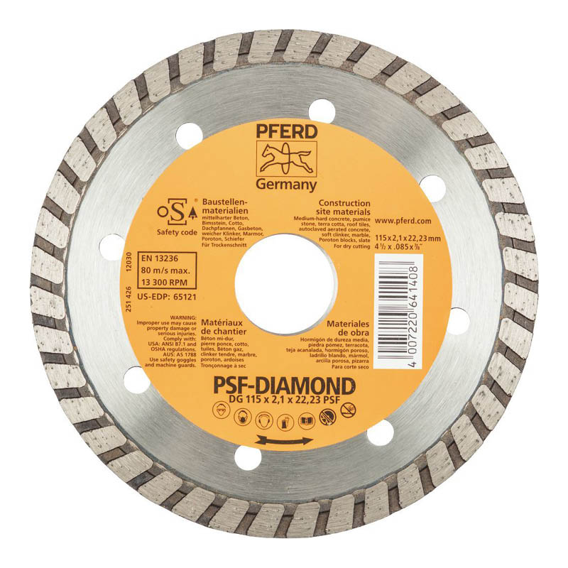 PFERD diamond cut off blades turbo rim