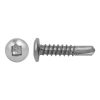 Self drilling screws for metal - square drive wafer head - drill point