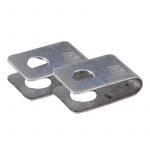 Jack panel fixing clips for attaching mesh panels to steel posts