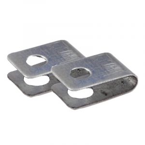 Jack panel fixing clips for attaching mesh panels to steel posts