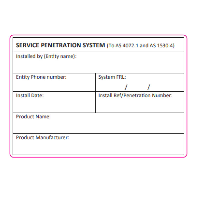 Snap fire collar service labels