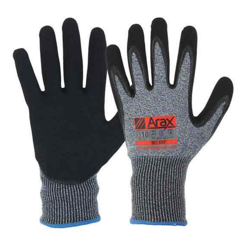 ProChoice Arax nitrile sand dip gloves - level D cut resistance ProChoice Arax nitrile sand dip gloves - level D cut resistance