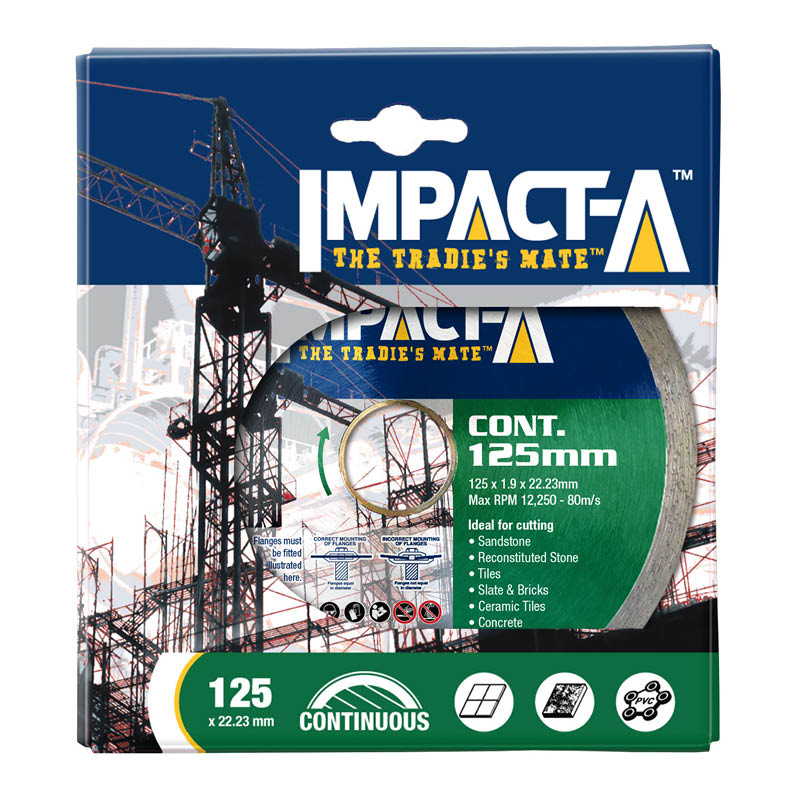Impact-A diamond blades - continuous rim