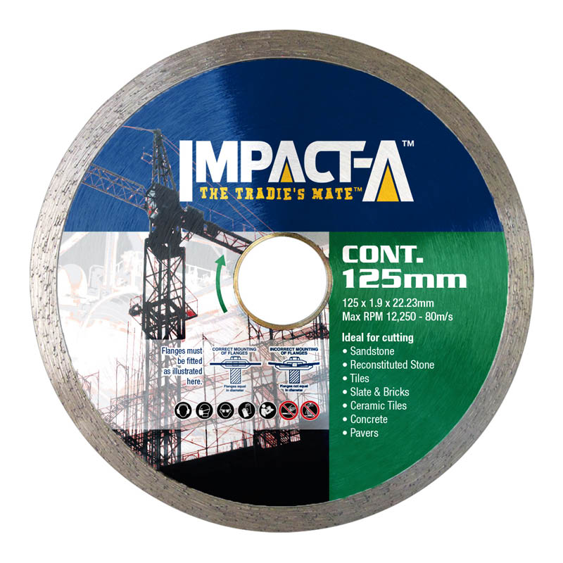 Impact-A diamond blades - continuous rim