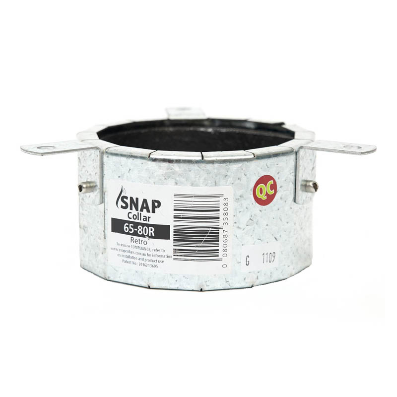 Snap 65-80R - retrofit fire collars - Snap smoke and fire rated collars