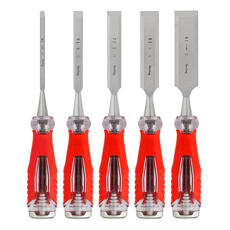 Sterling Ultimax wood chisel set - 5 piece - with case