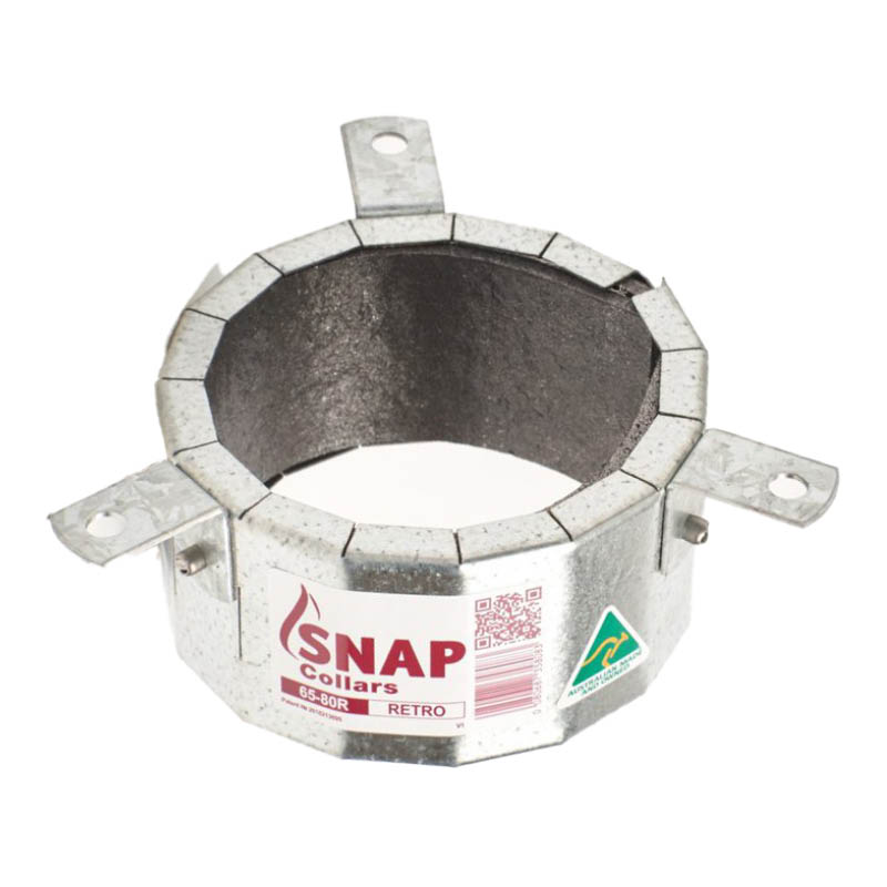 Snap 65-80R - retrofit fire collars - Snap smoke and fire rated collars