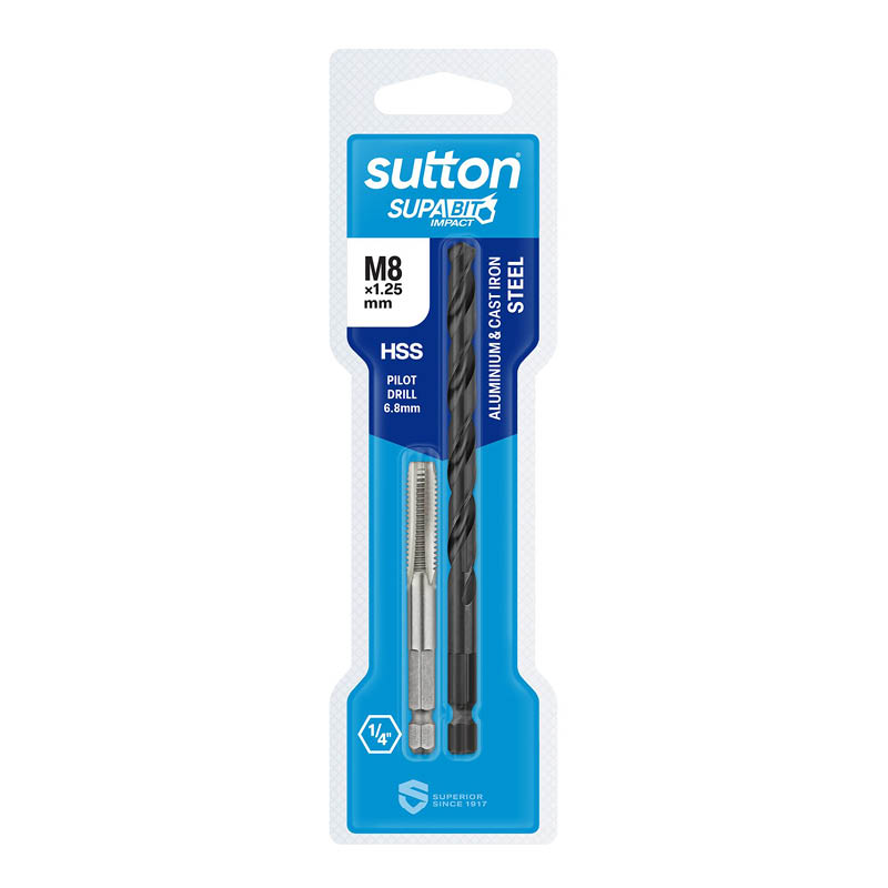 Sutton impact taps - tap & drill bit set
